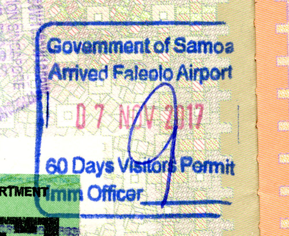 My collection of Oceanian passport stamps – Passport Party