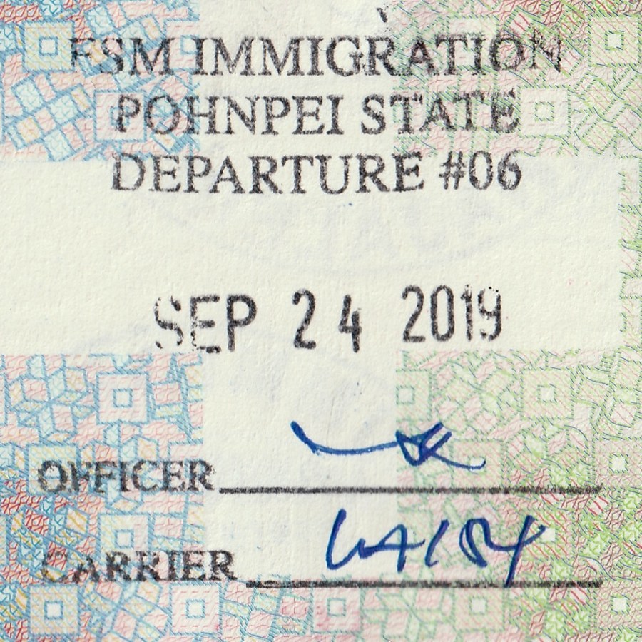 My collection of Oceanian passport stamps – Passport Party